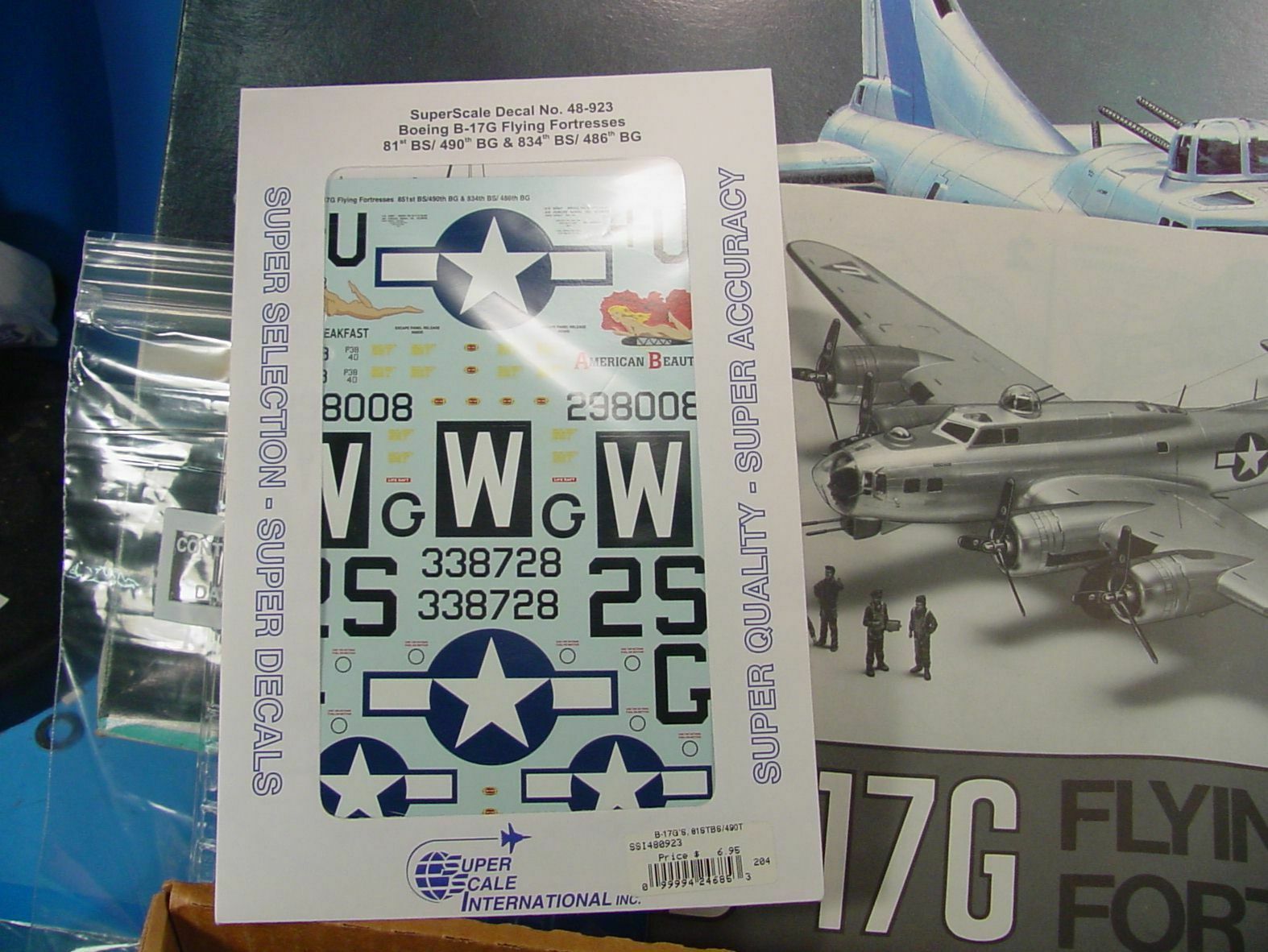 1/48 SCALE MONOGRAM 5600 B - 17G FLYING FORTRESS PRO STARTED W/ SCALE ...