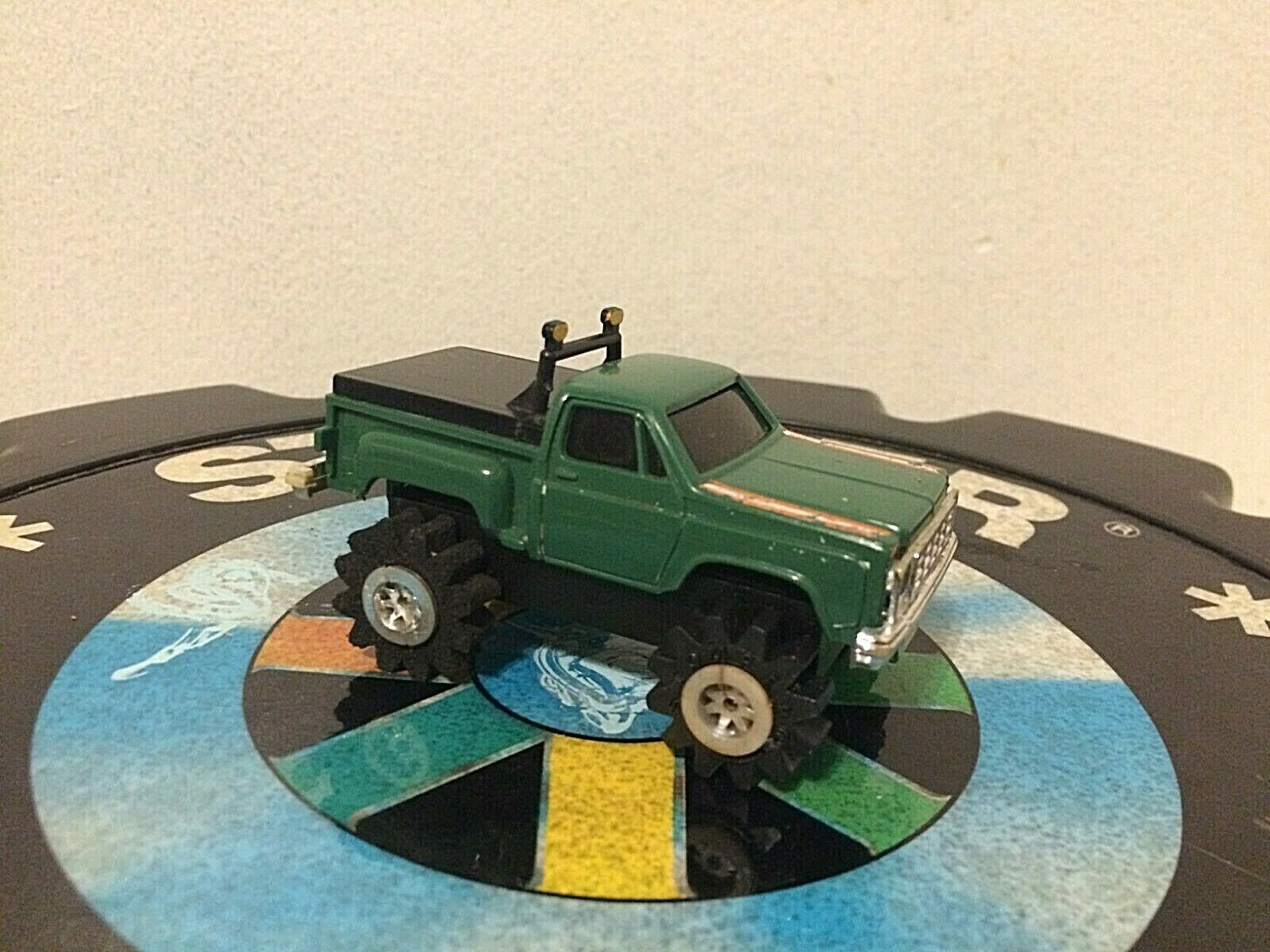 Vintage 1980 ' S Schaper Stomper Green Chevy Stepside Truck W/ Light ...