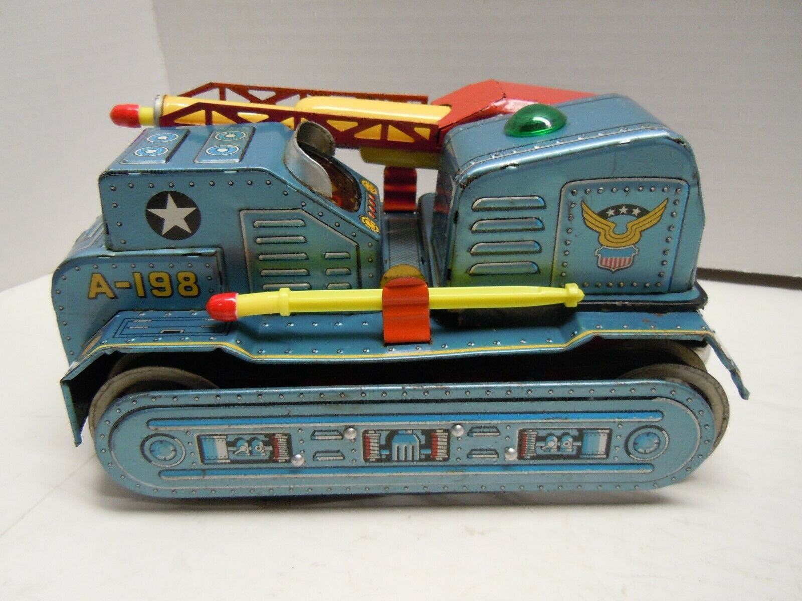 1960s ATLAS Japan Tin Battery Op Rocket Launcher Space Tank. A, . RARE ...