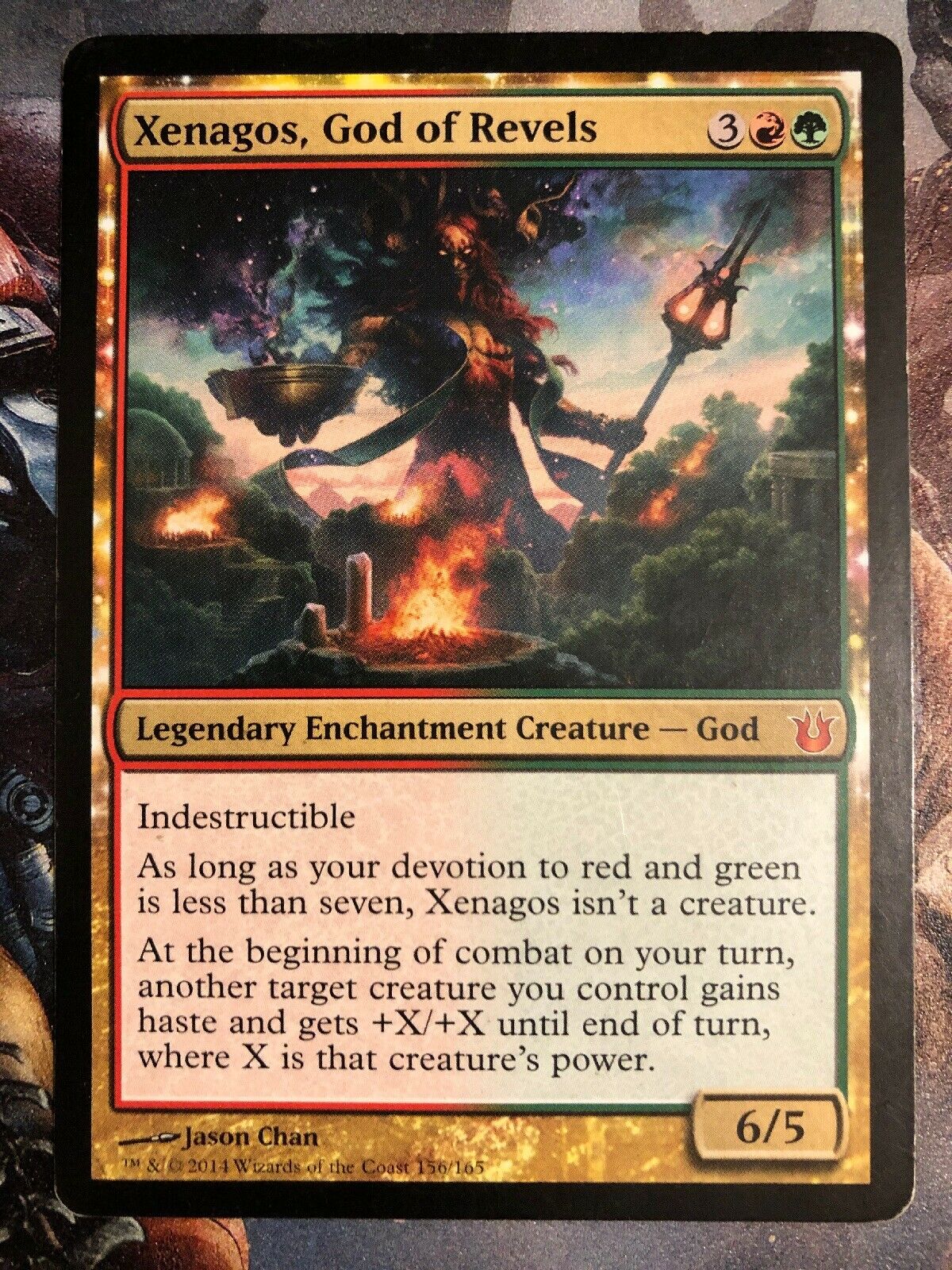 1x Xenagos, God Of Revels Born Of The Gods PL MTG Magic The Gathering ...