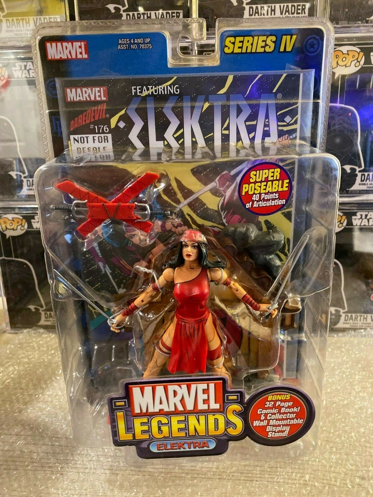 MARVEL LEGENDS 2003 Toy Biz Series IV ELEKTRA Action Figure & Comic ...