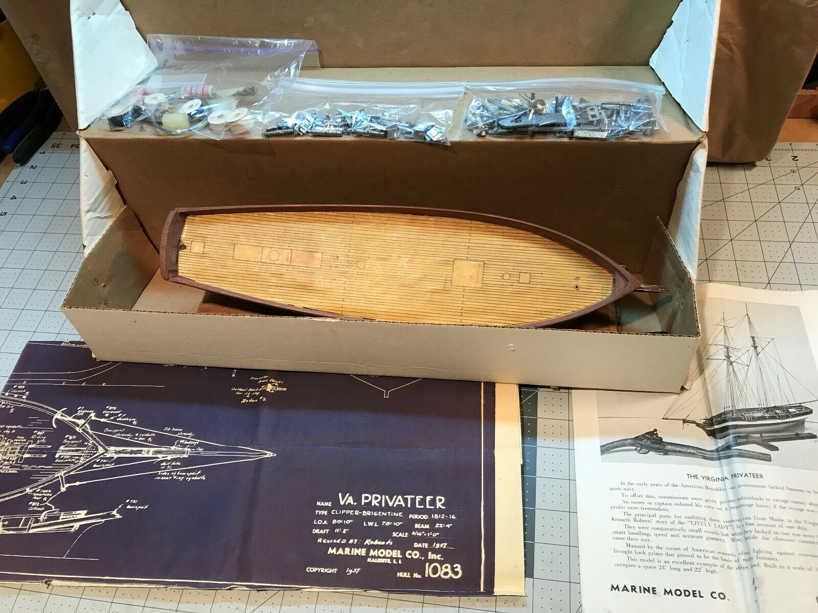 Virginia Privateer No. 1083 Wooden Ship Kit By Marine Model Company ...