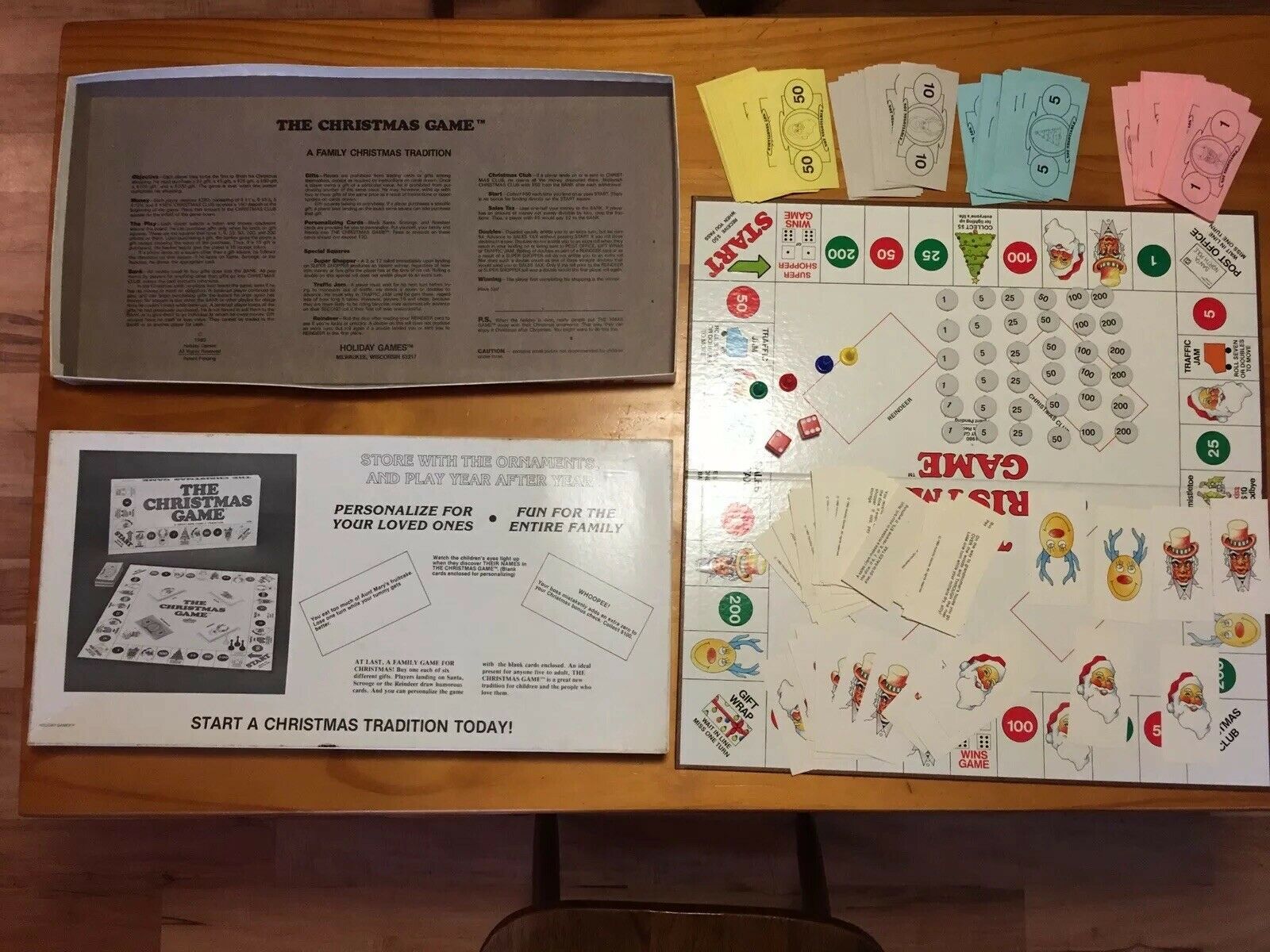 Vintage 1980 The Christmas Game Holiday Games Board Patent Pending ...