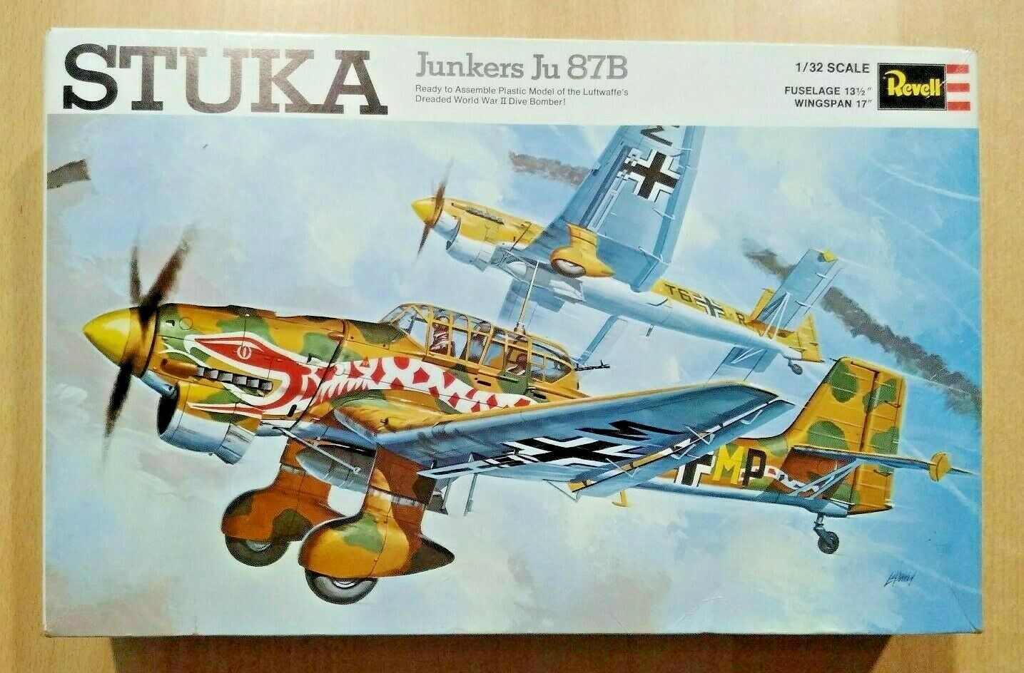 45 - 298 REVELL 1/32nd Scale JUNKERS Ju 87B STUKA Plastic Model Kit ...
