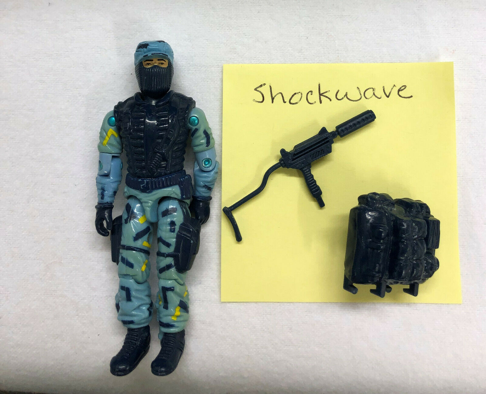 Vintage 1988 SHOCKWAVE GI Joe Action Figure With Backpack And Machine ...