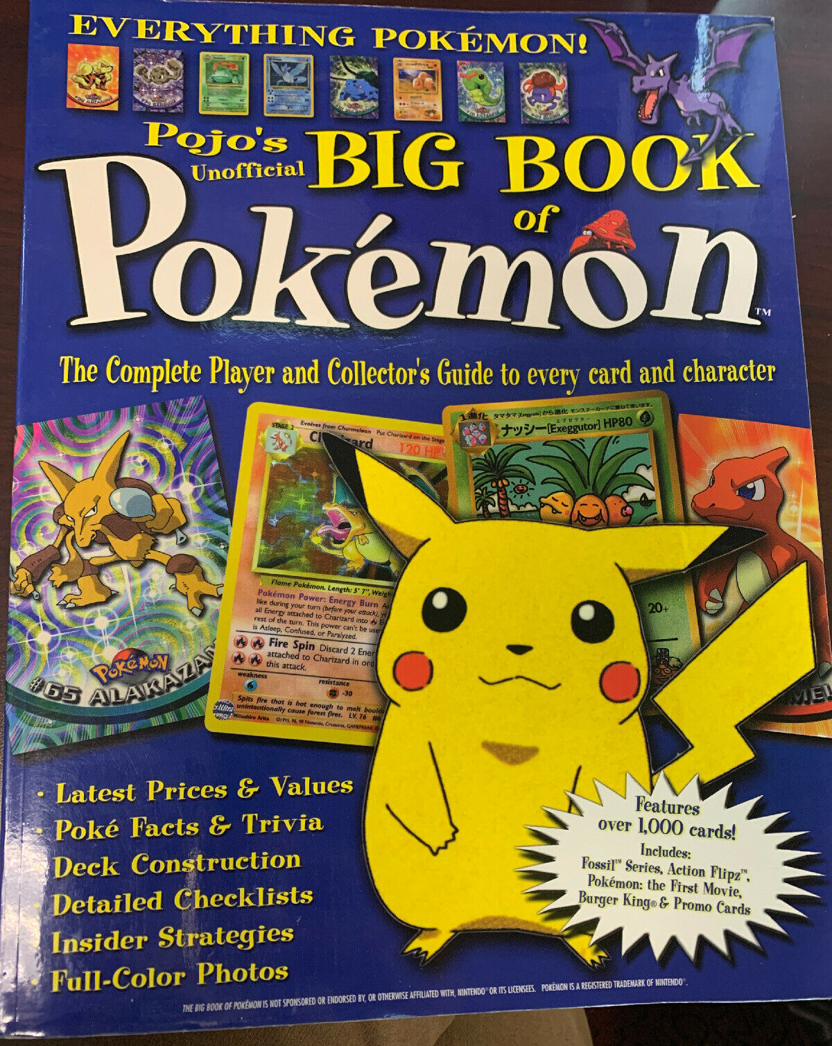 2000 Pojo ' S Unofficial BIG BOOK OF POKEMON Complete Player And ...