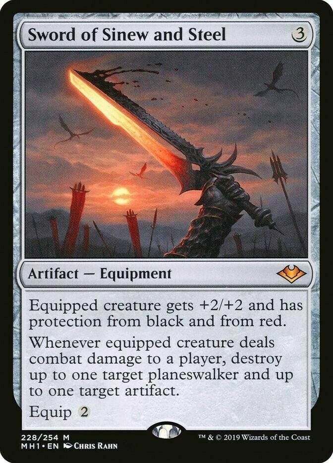 Sword Of Sinew And Steel Modern Horizons LP/NM MTG Magic The Gathering ...