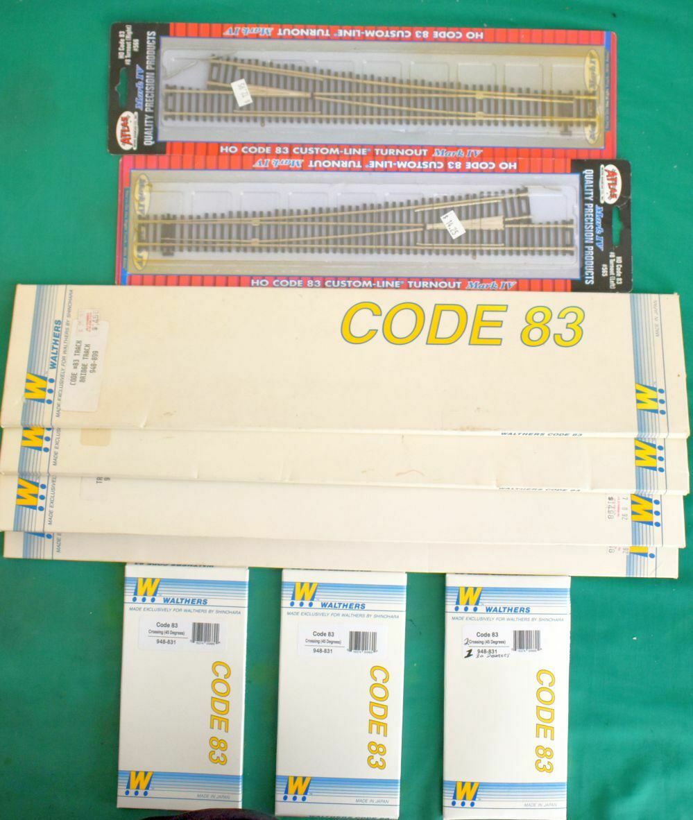 11 Assorted Code 83 Turnouts/Track Walthers And Atlas HO Scale D13XP5 ...
