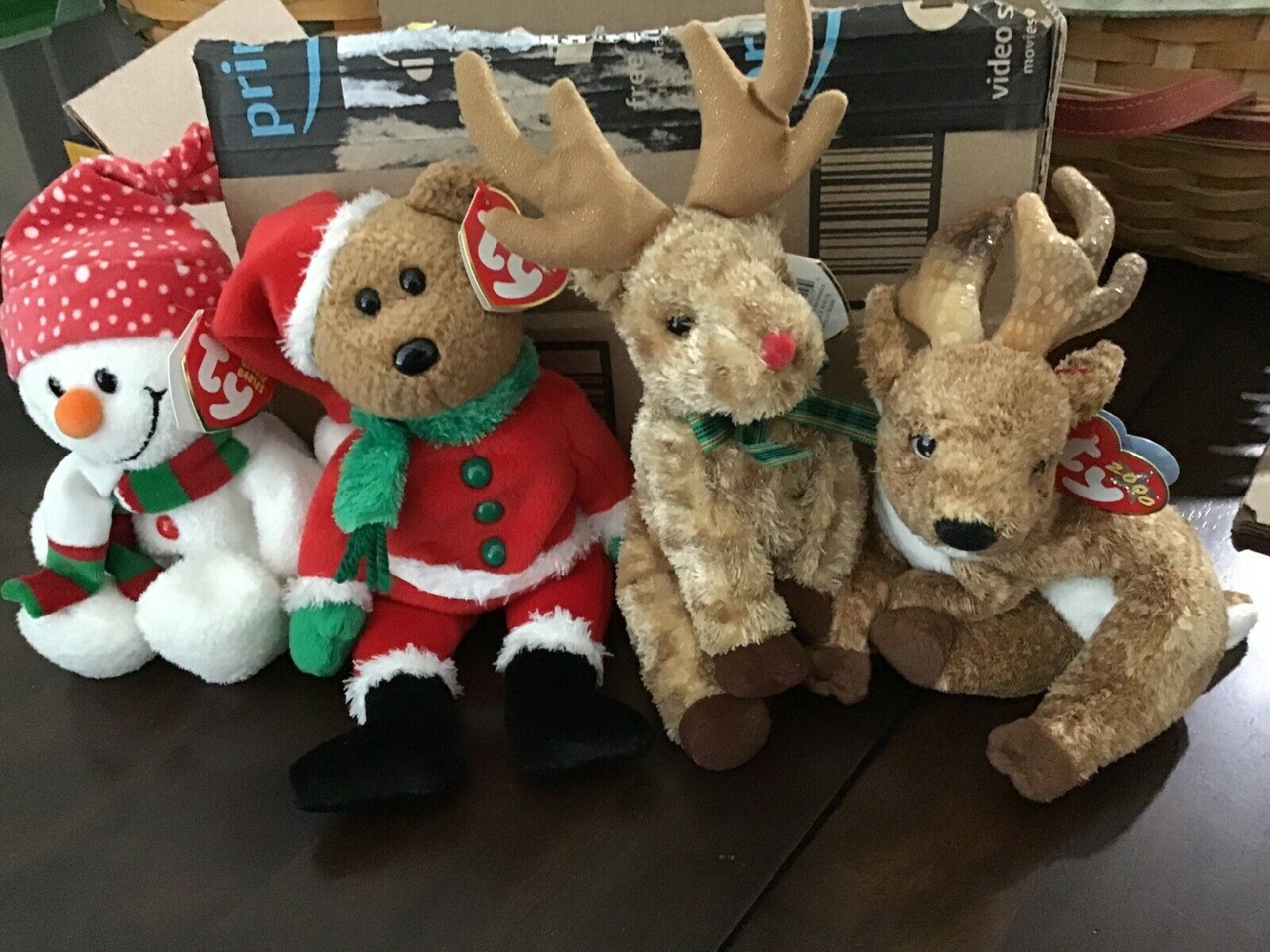 Ty Beanie Babies Christmas Santa Bear And Friends | #21014679