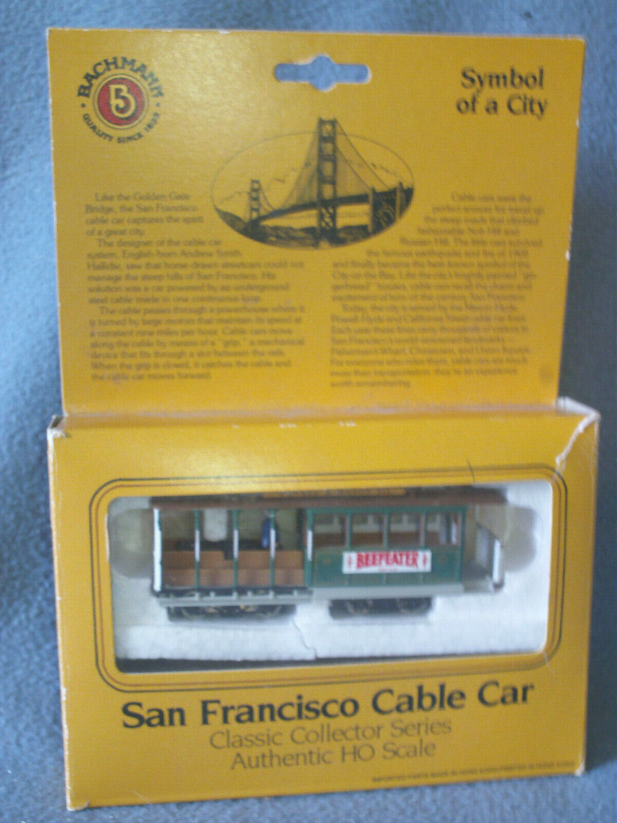 Bachmann HO Scale Train San Francisco Beefeater Gin Cable Car Parts ...