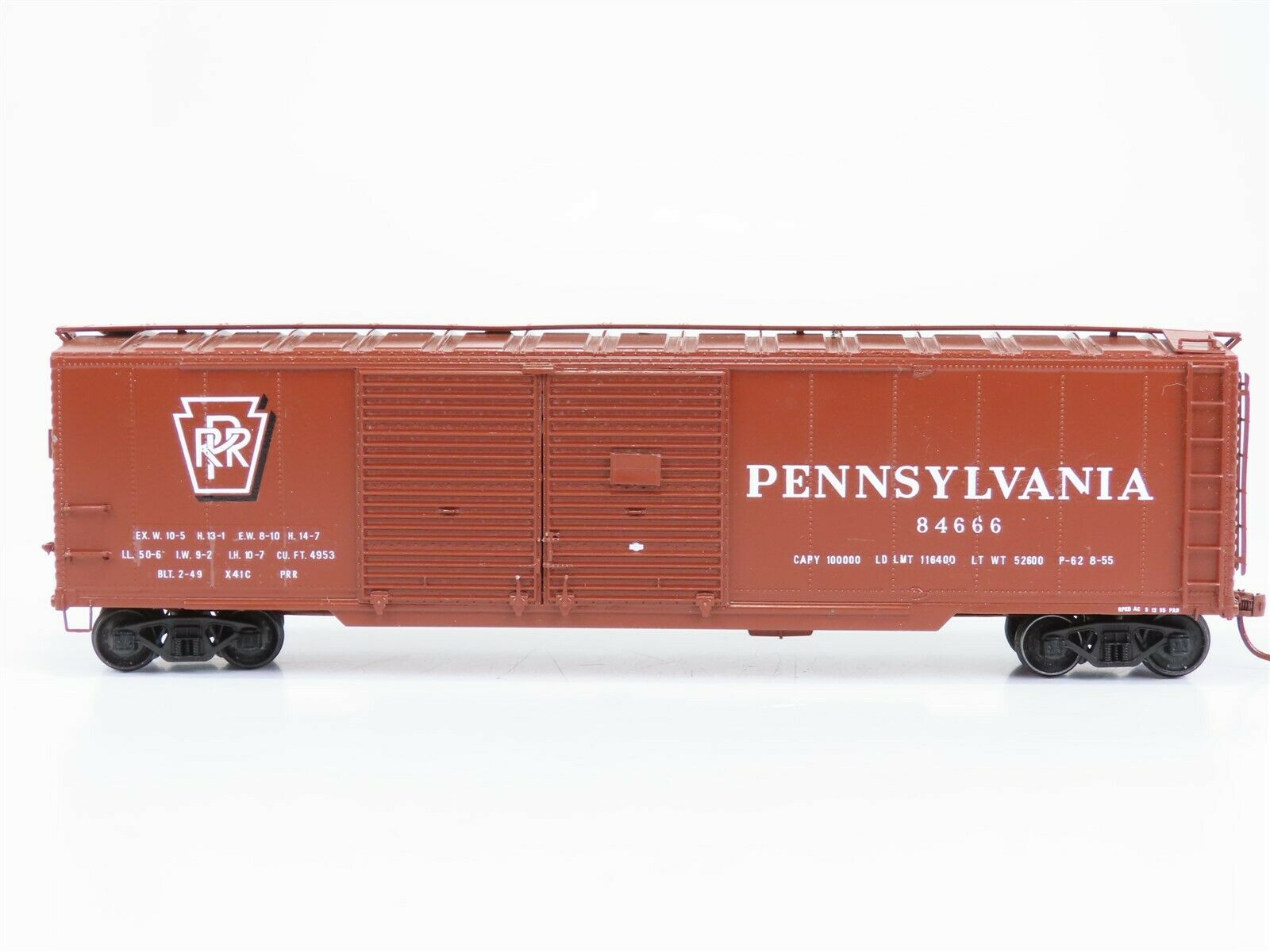 HO Scale Unknown PRR Pennsylvania Double Door Box Car 84666 Custom RTR ...