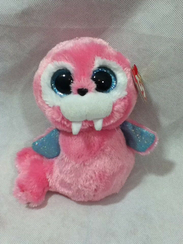 6 " Ty Beanie Babies Boos TUSK The Pink Walrus Glitter Eyes NWT | #20970679