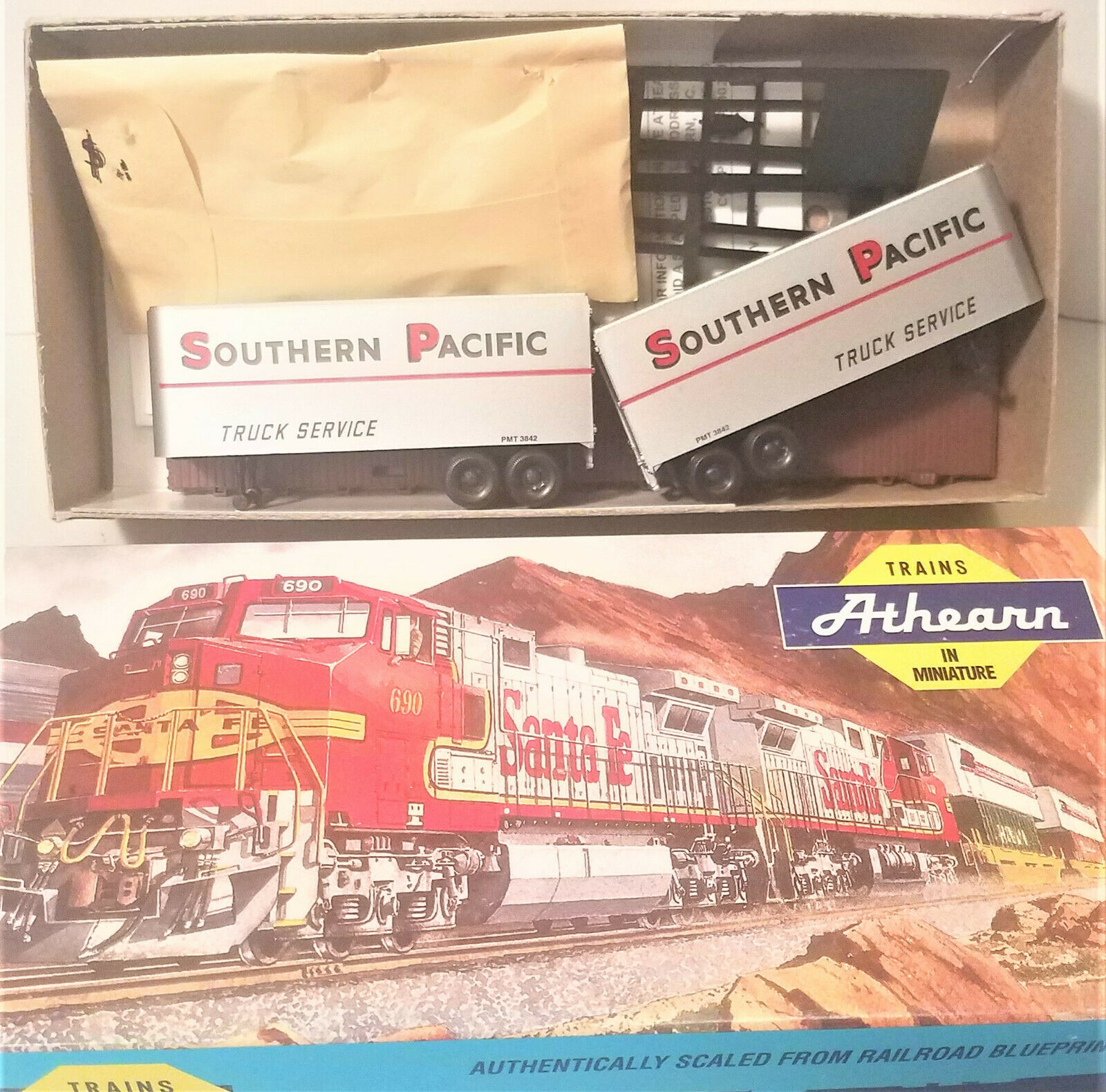 Athearn HO Scale Flatcar & Piggybacks Southern Pacific / 1410 | #20969118