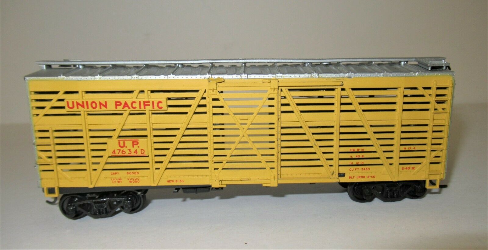 Athearn HO Scale Union Pacific 47634D Stock Cattle Car 1779 | #20959323