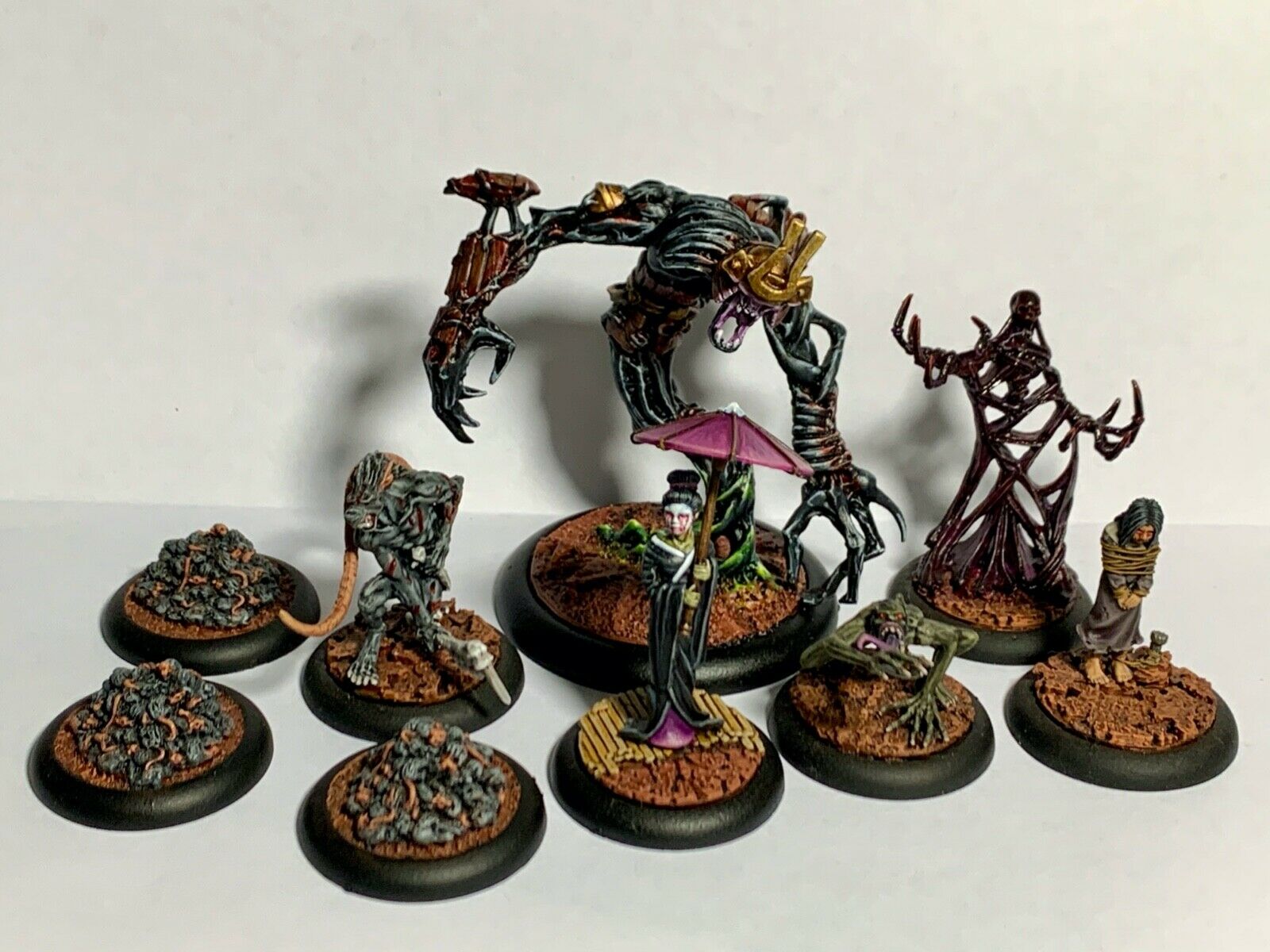 Bushido Cult Of Yurei Pro - Painted Warband 1 GCT Miniatures Malifaux ...