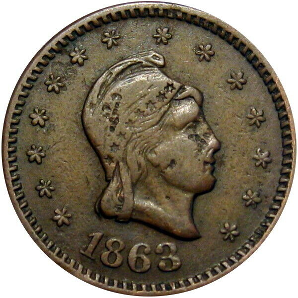 Green Bay Wisconsin Civil War Token Philipp Klaus Scarce Single Variety ...