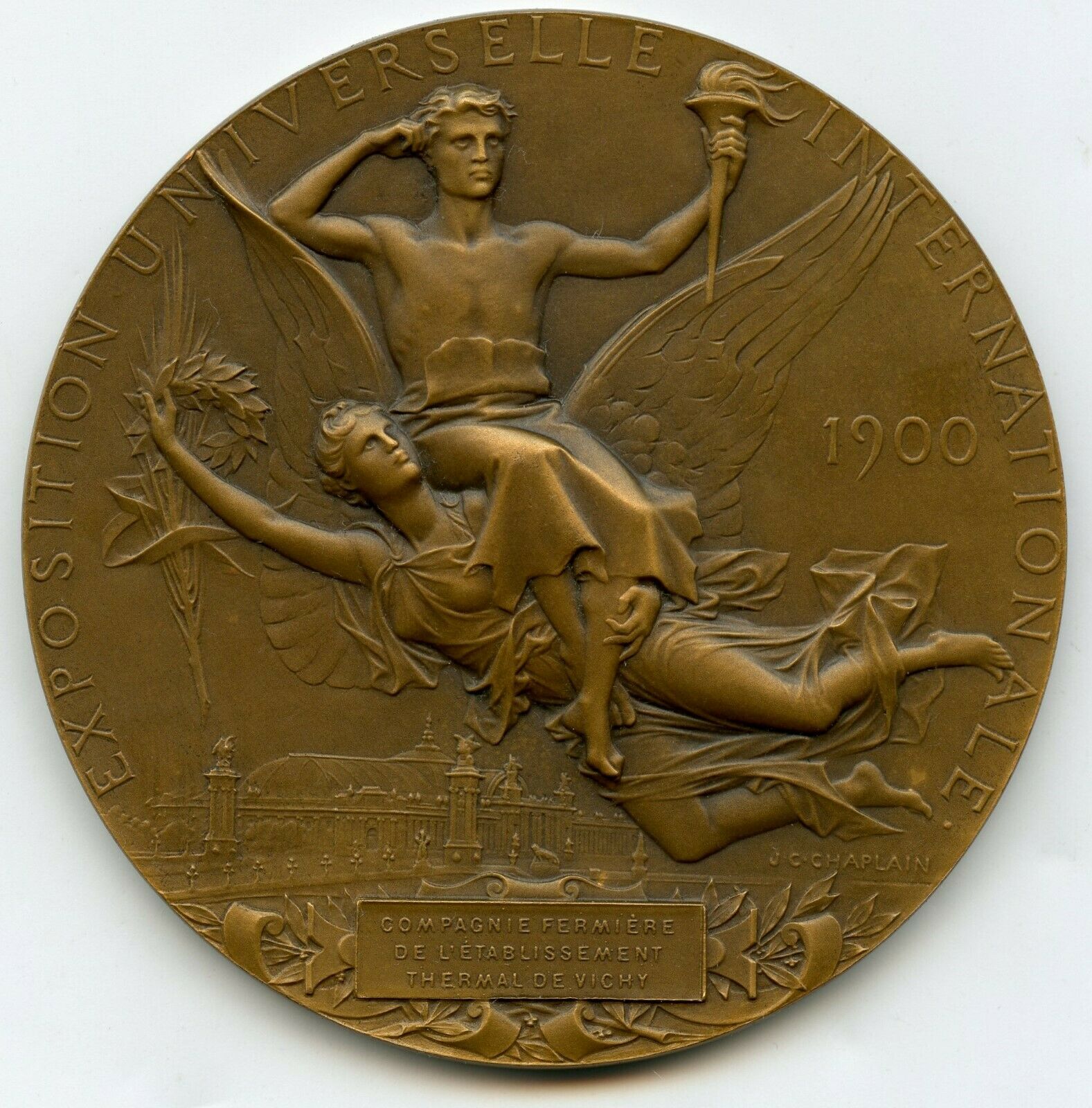 1900 Paris Universal Exposition Bronze Medal By Chaplain 64mm | #20926305