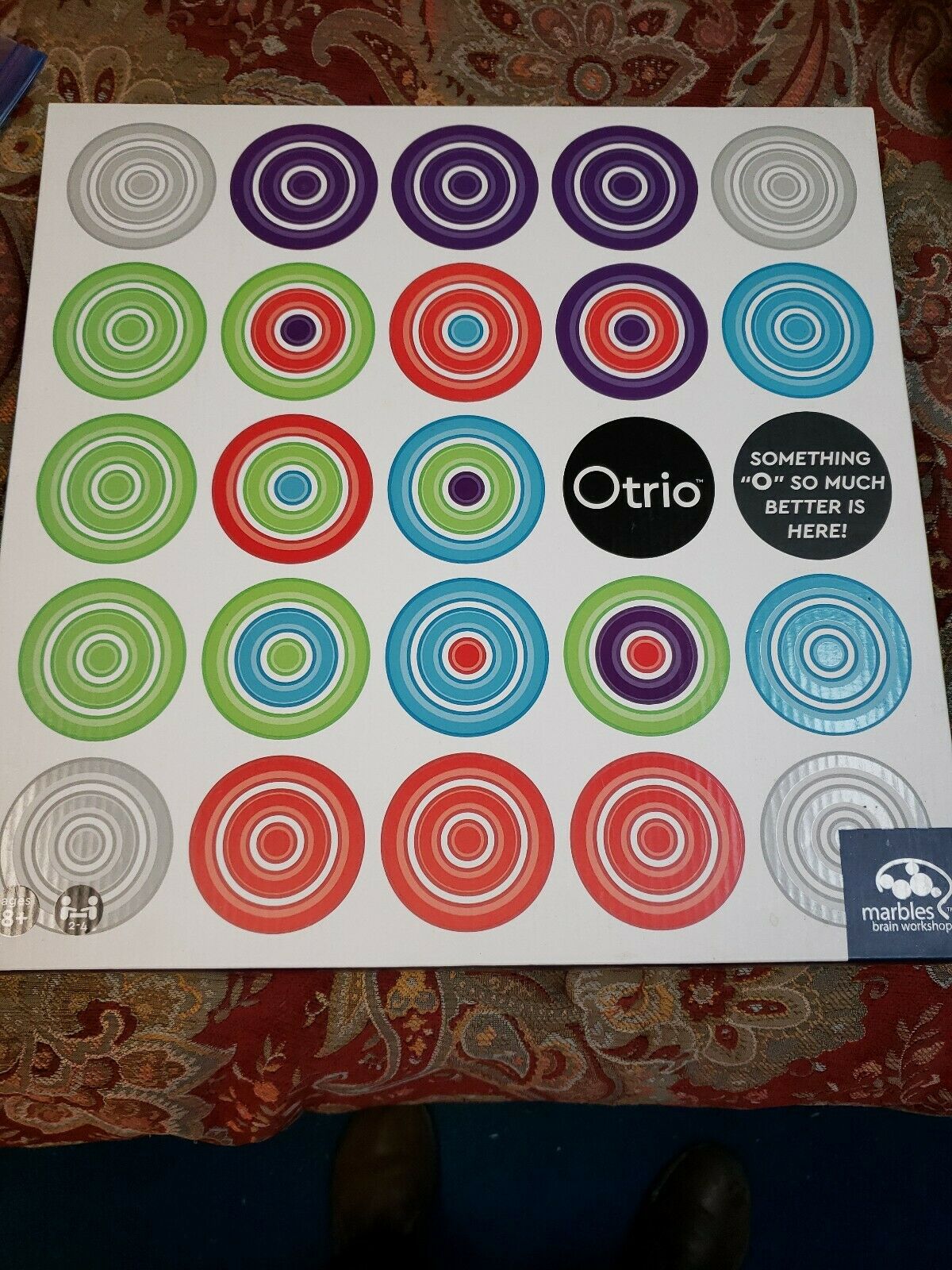 OTRIO BOARD GAME Marbles:Brain Workshop Bamboo Wood Version Complete ...
