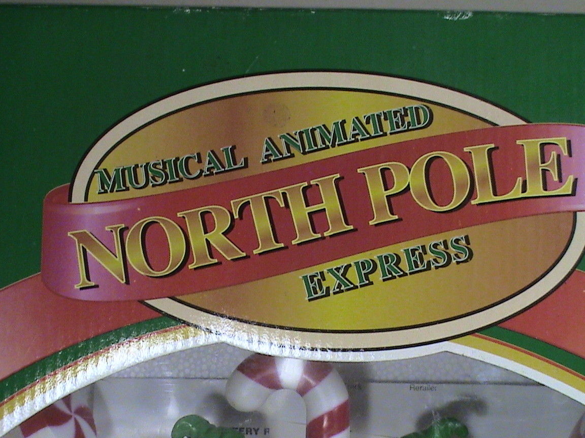 1997 BRIGHT MUSICAL ANIMATED CHRISTMAS NORTH POLE EXPRESS TRAIN SET G ...