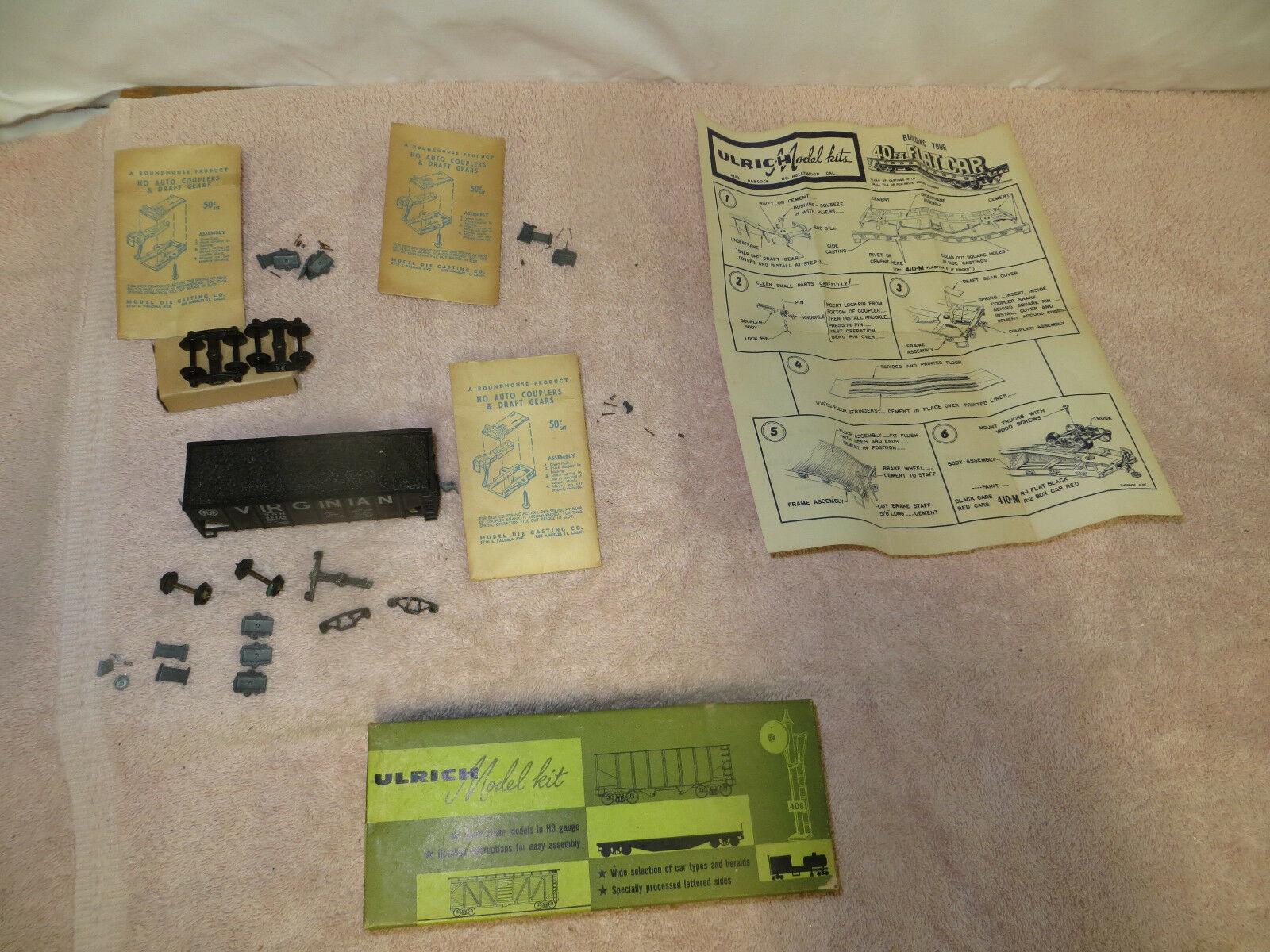 Vintage Ulrich HO Scale Hopper Car Kit - VIRGINIAN | #20931392