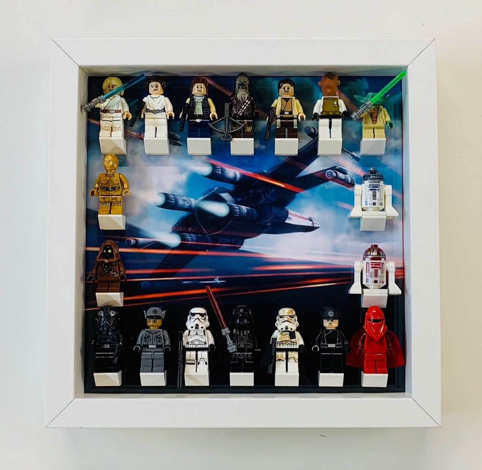 Minifigure Display Case Frame Lego Star Wars Mini Figures XWing Picture ...
