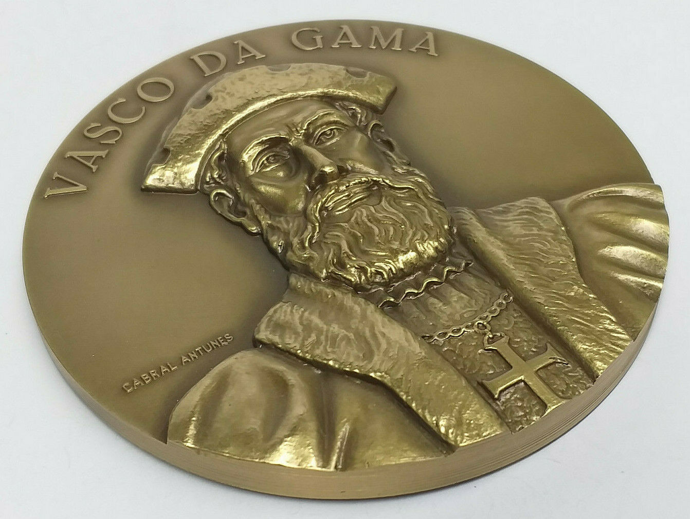 AGE OF DISCOVERY Explorer VASCO DA GAMA Brz Medal/ INDIA 500 YEARS SHIP ...