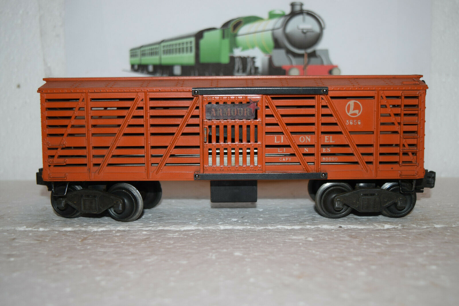 O Scale Trains Lionel Armour Automated Stock Car 3656 | #20891600