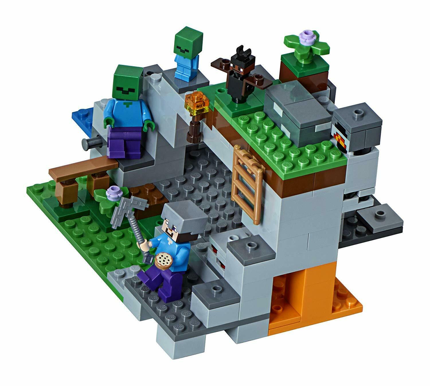 LEGO Minecraft The Zombie Cave 21141 Building Kit With Minecraft ...