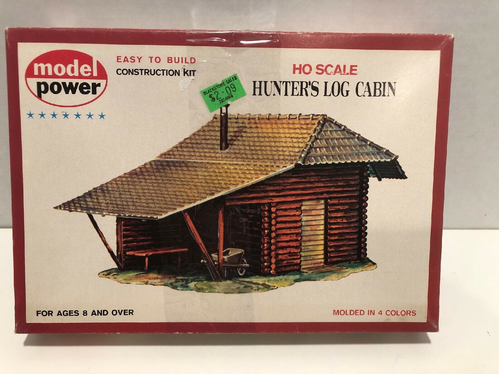 Vintage 1960’s Hunter’s Log Cabin HO Scale Model Kit By Model Power No ...