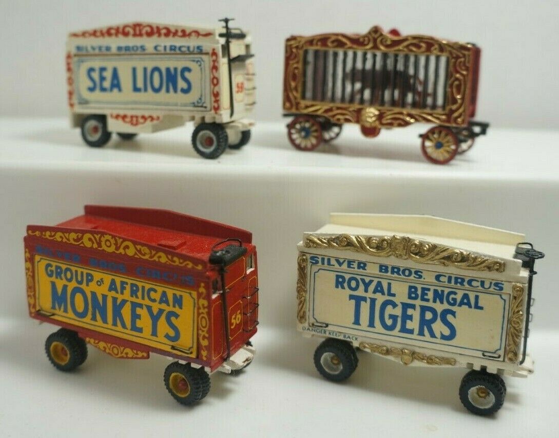 Vintage Custom Made Wooden Kit Built HO Scale / HO Gauge Circus Wagons ...