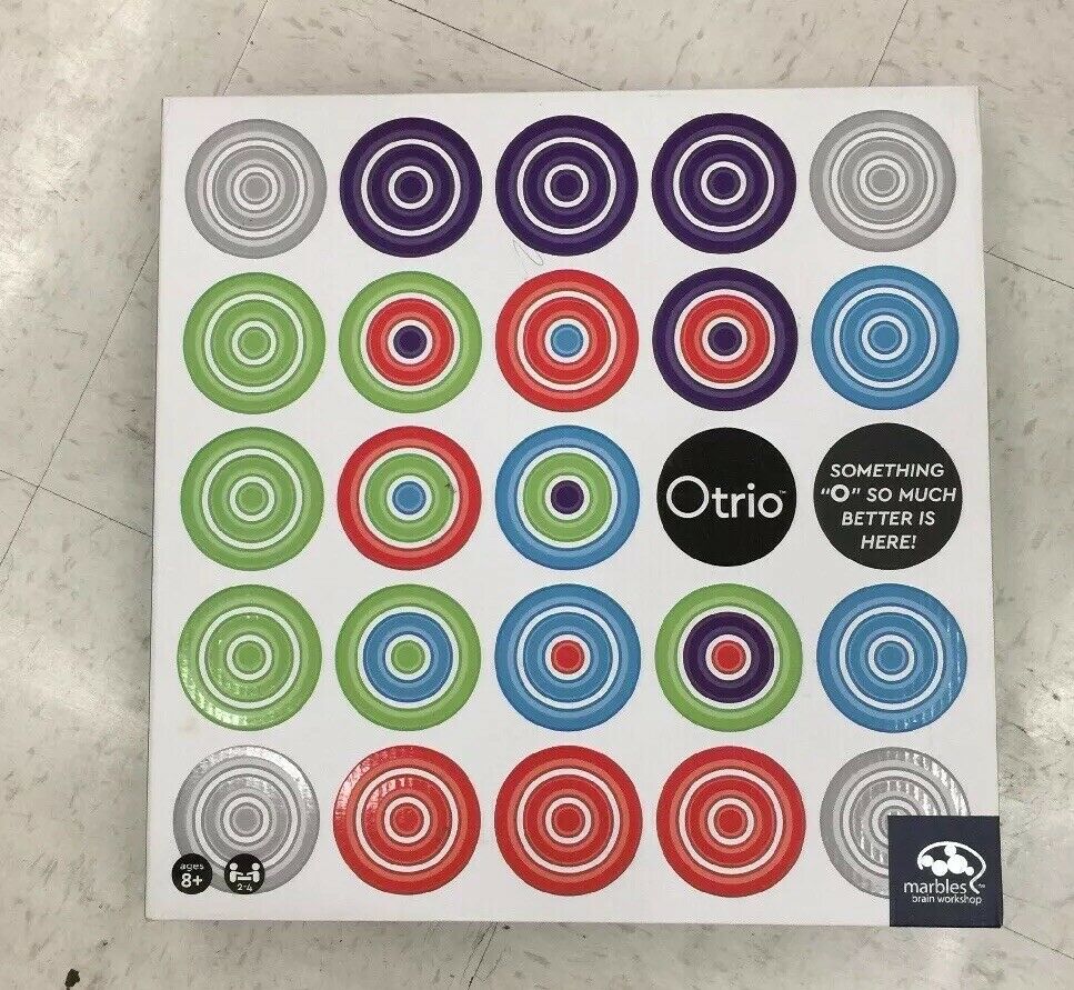 OTRIO BOARD GAME Marbles:Brain Workshop Bamboo Wood Version Open Box ...