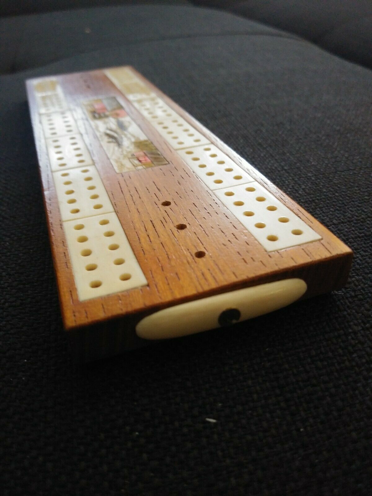 Unique 2 Player Cribbage Board With Leather Case | #20864472