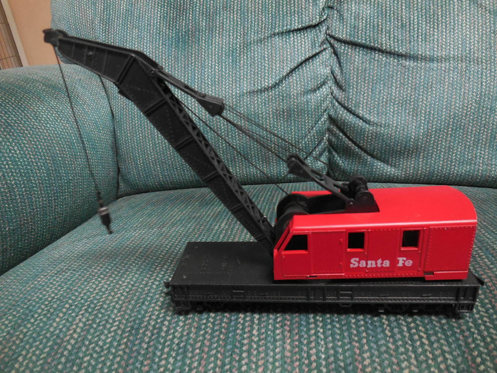 HO SCALE TYCO SANTA FE MAINTENANCE CRANE CABOOSE MODEL TRAIN RAILROAD ...