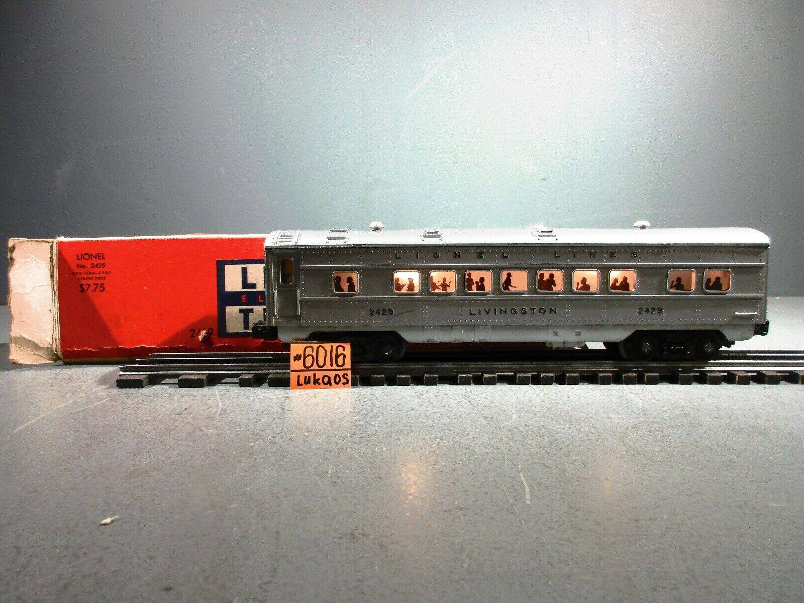 LIONEL O SCALE 2429 LIVINGSTON ILLUMINATED PULLMAN CAR WITH O. B ...