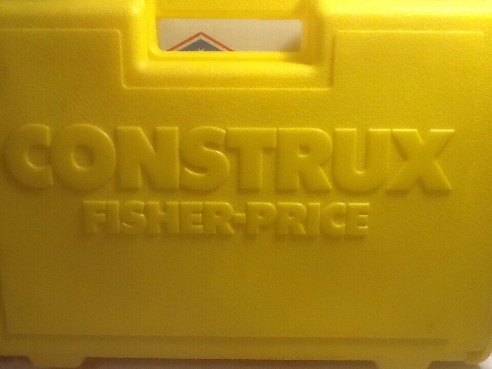 F - Vintage Fisher Price Construx Yellow Carrying Case Only 15 " X 12 ...