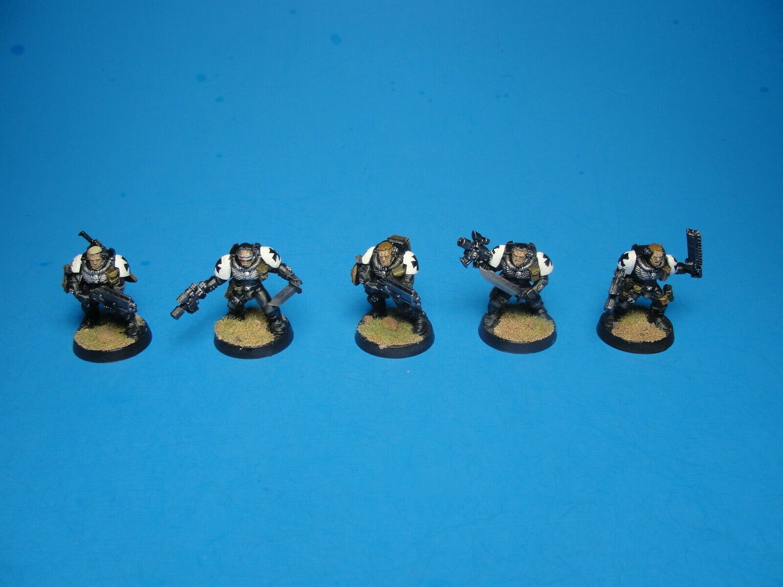 GW Warhammer 40K Space Marine Scouts X5 Painted Black Templars A2 ...