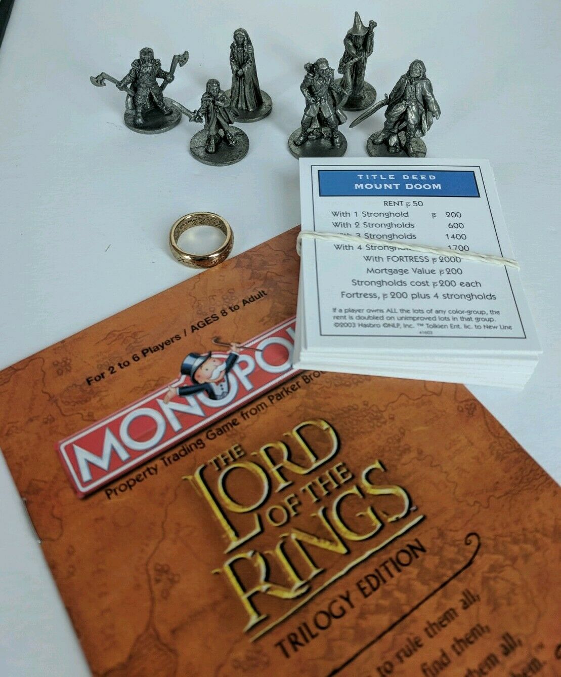 Lord Of The Rings Trilogy Edition Monopoly Board Game Complete | #20803814