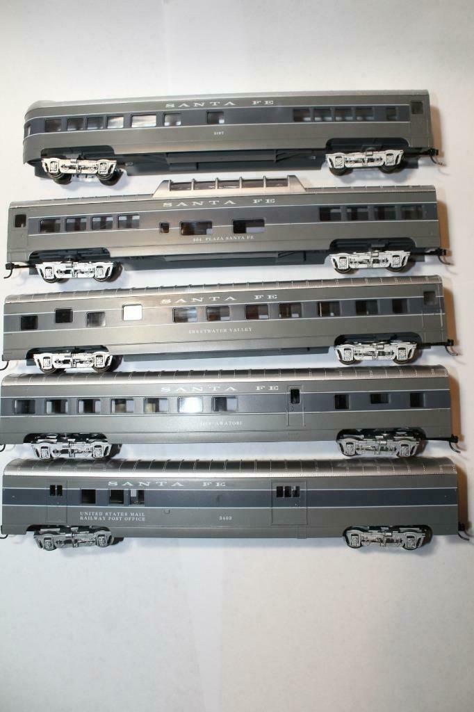 CON - COR HO SCALE SANTA FE SCOUT 5 CAR PASSENGER SET W/ KNUCKLE ...