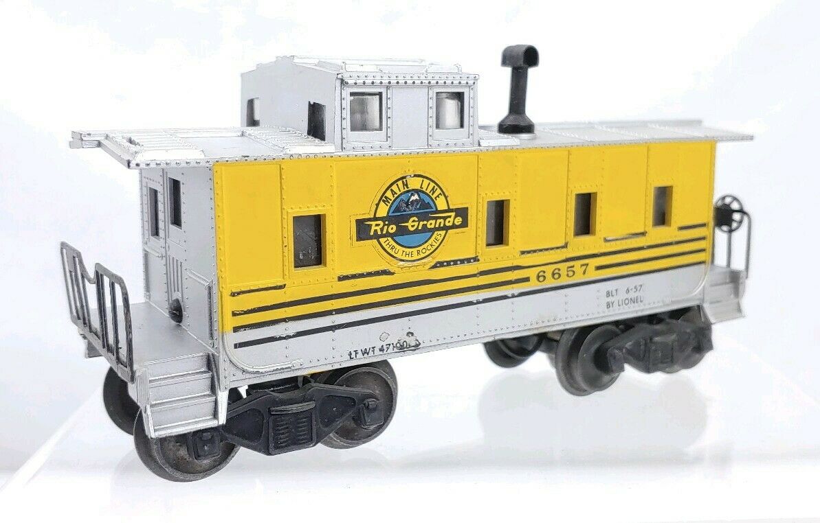 Lionel Trains Postwar 6657 Rio Grande Yellow Caboose O Scale | #20811728