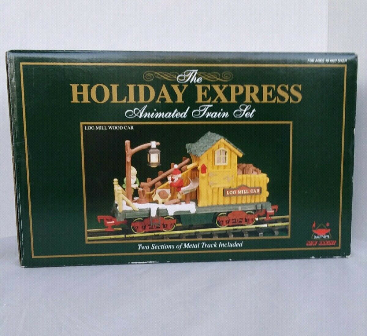 Bright Holiday Express Animated Train Log Mill Wood Car No Metal G ...