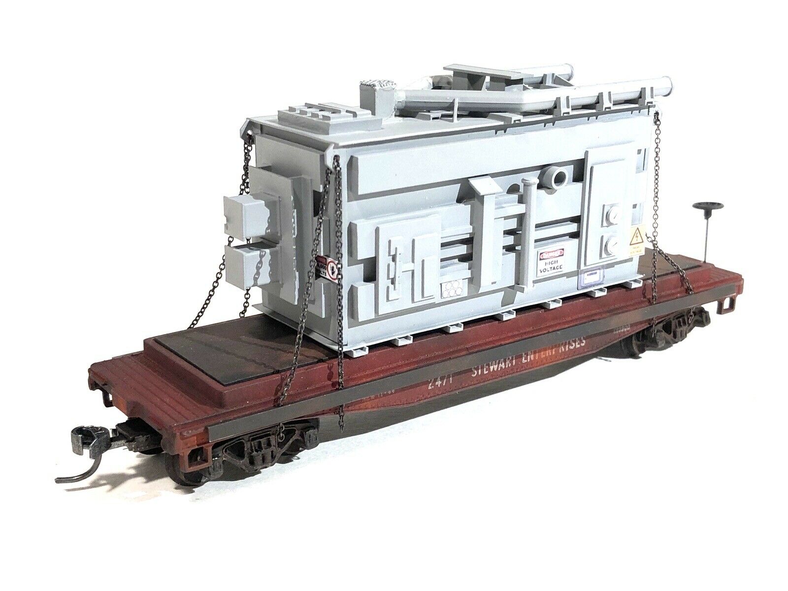 Custom Built Ho Scale Flat Car With Special Load - Weathered | #20805002