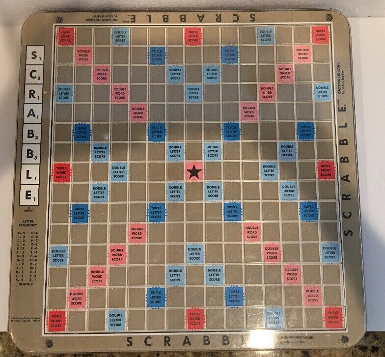 Scrabble Deluxe Edition Turntable Board Game 1989 Milton Bradley 4034 ...