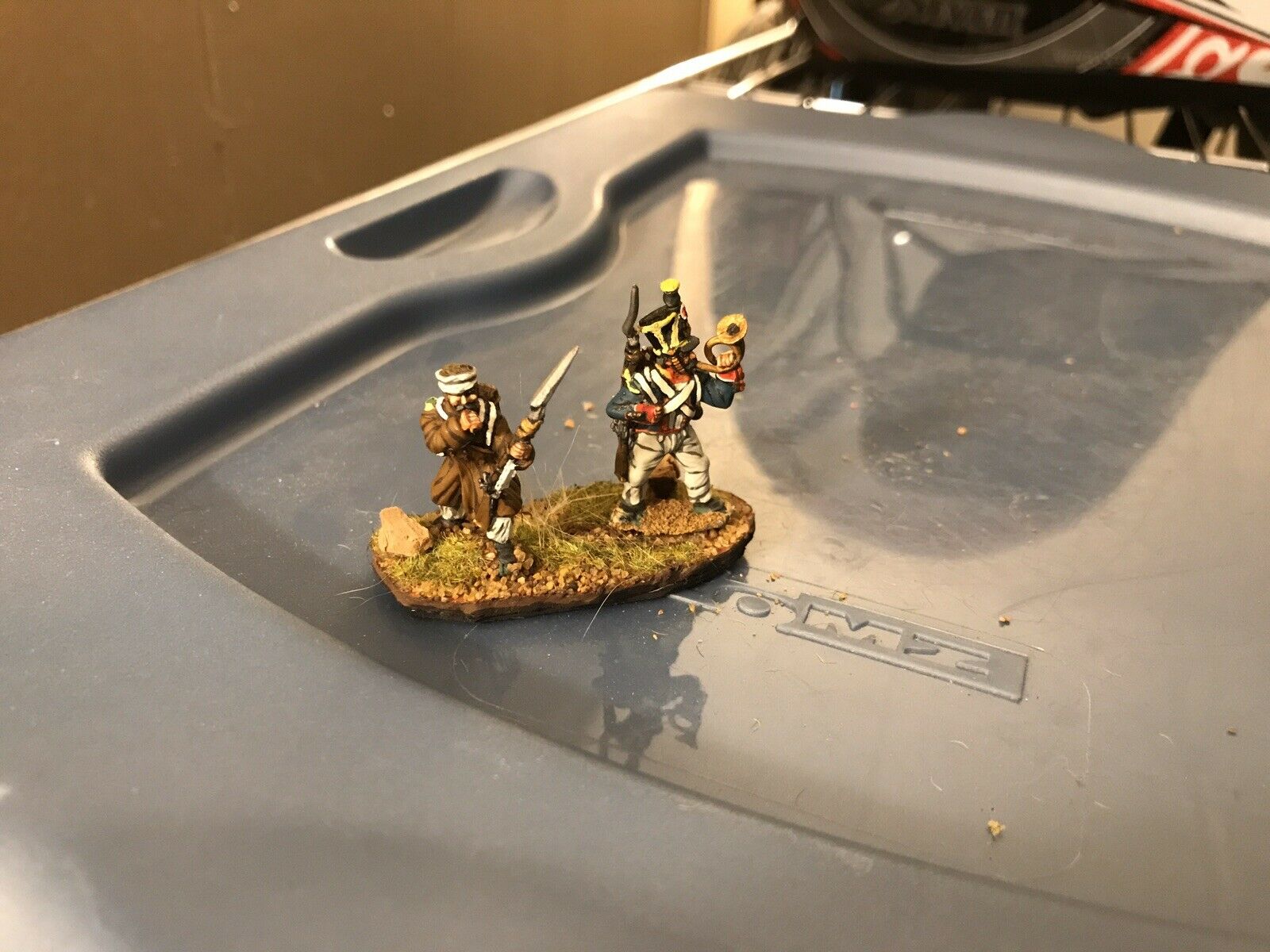 28mm Napoleonic French 75th Bugler And Soldier Fighting Professionally ...