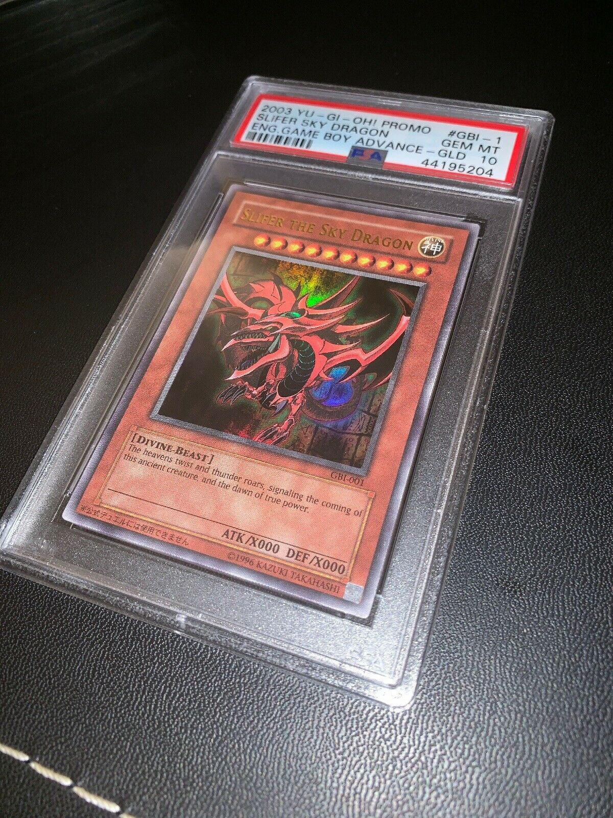 Yugioh Slifer The Sky Dragon Ultra Rare GBI - 001 GEM PSA 10 Yugioh God ...