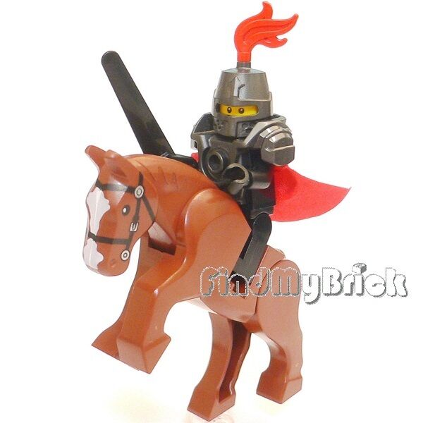 C804 Lego Hero Knight Minifigure With Heavy Armor Weapon & Battle Horse ...