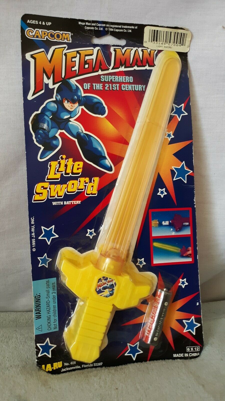 1994 Bandai Capcom Megaman Lite Sword Rack Toy Vintage Mega Man Nes ...