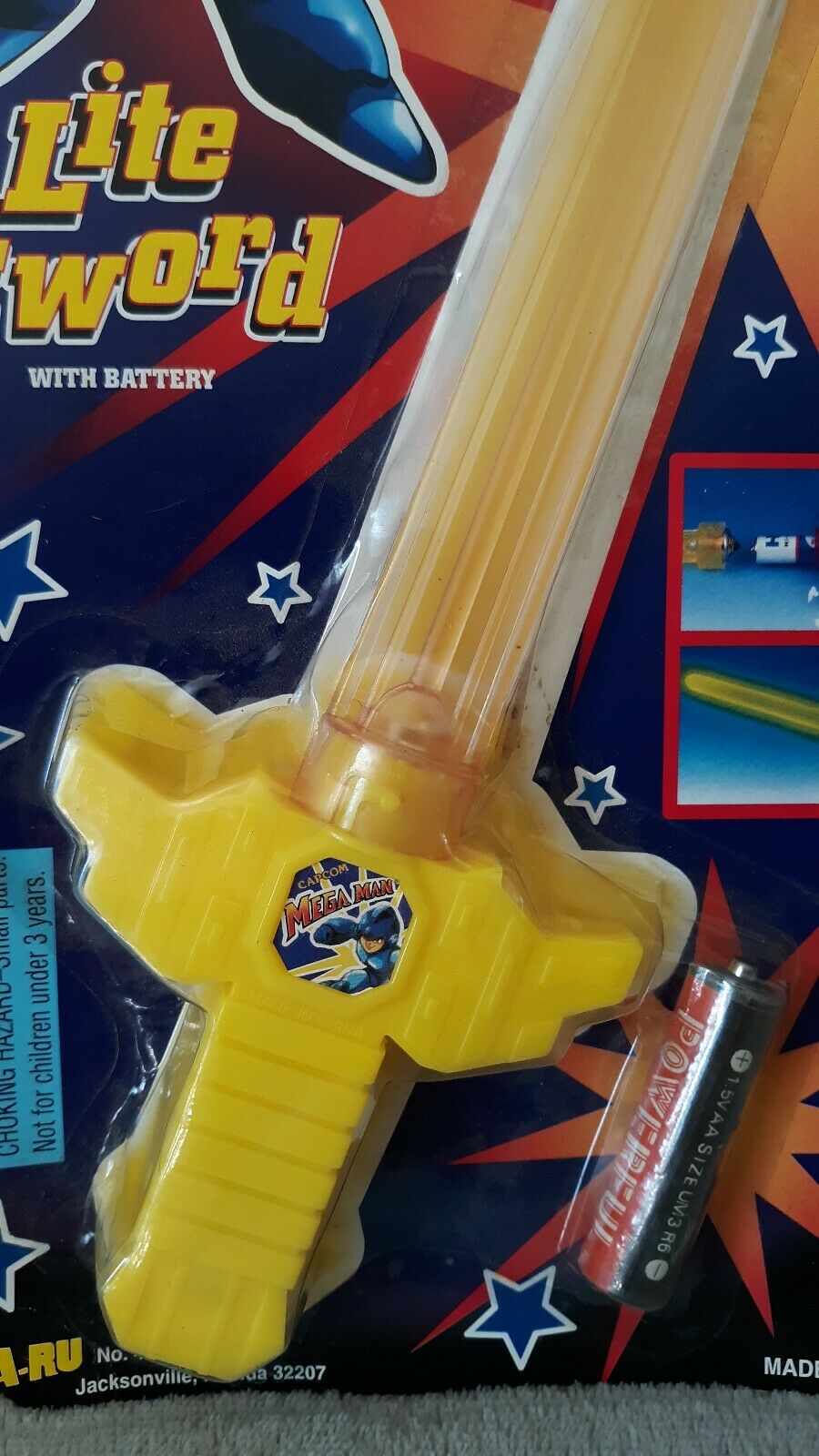 1994 Bandai Capcom Megaman Lite Sword Rack Toy Vintage Mega Man Nes ...