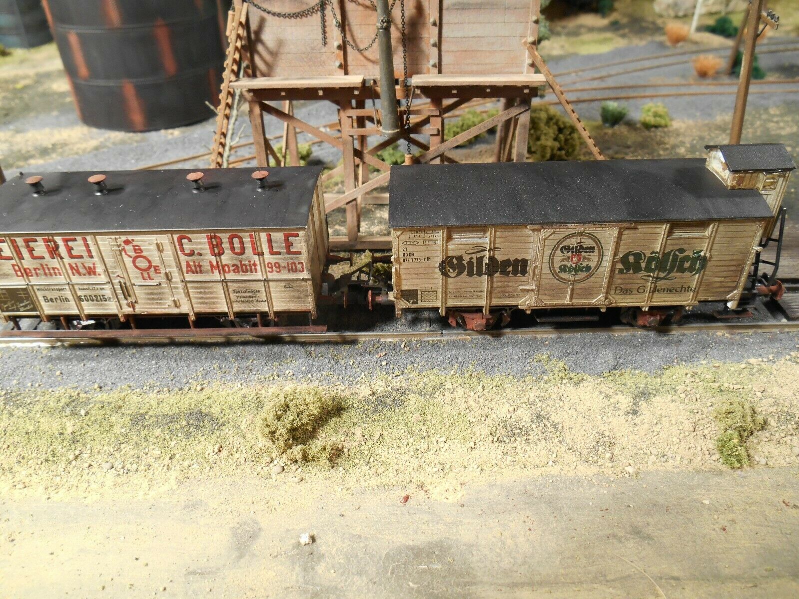 HO Roco Minitanks Two Freight Railway Cars Custom Detailed Hand Painted ...
