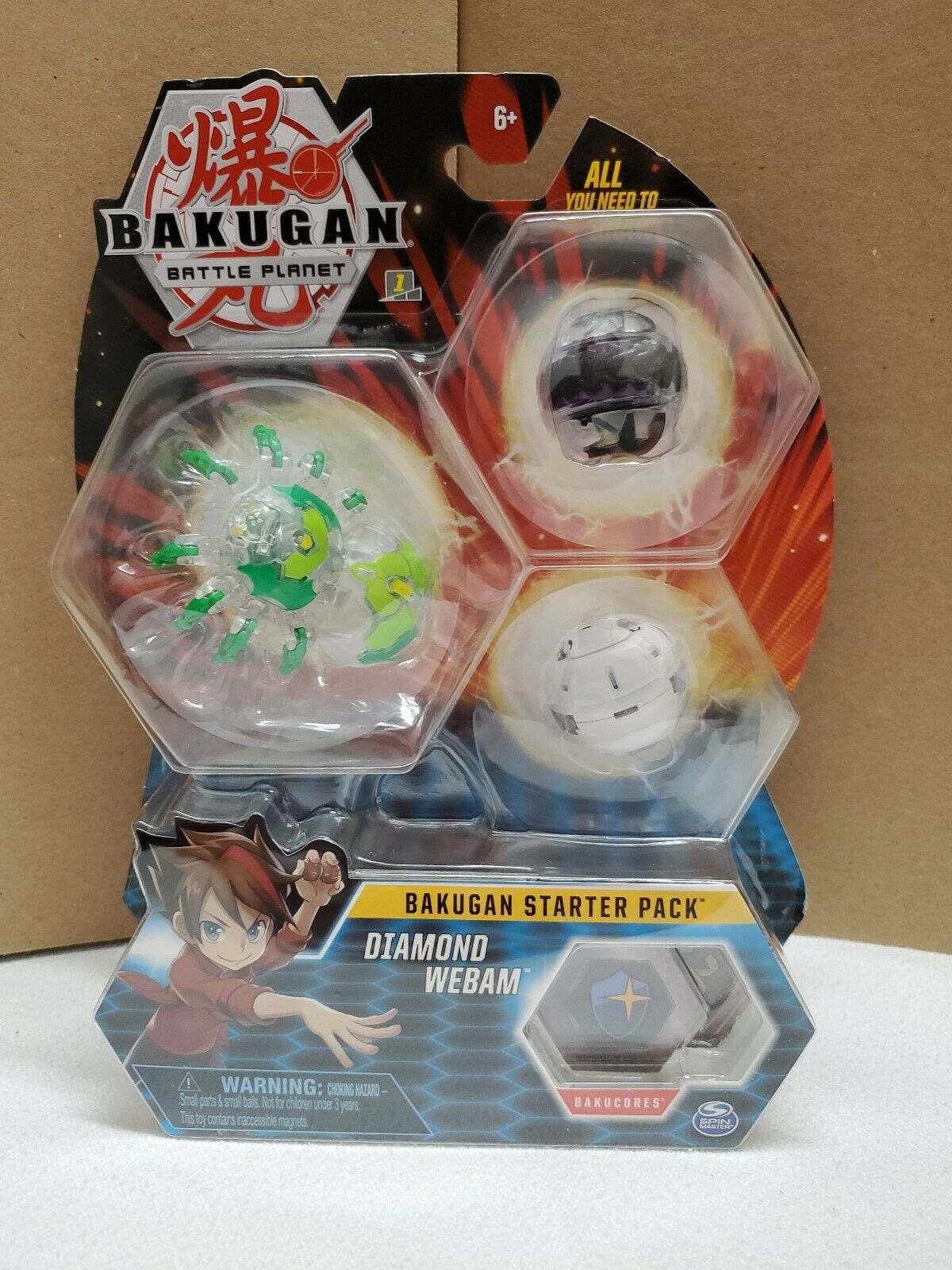 RARE Bakugan Battle Planet Brawlers Starter Pack DIAMOND WEBAM | #20676571