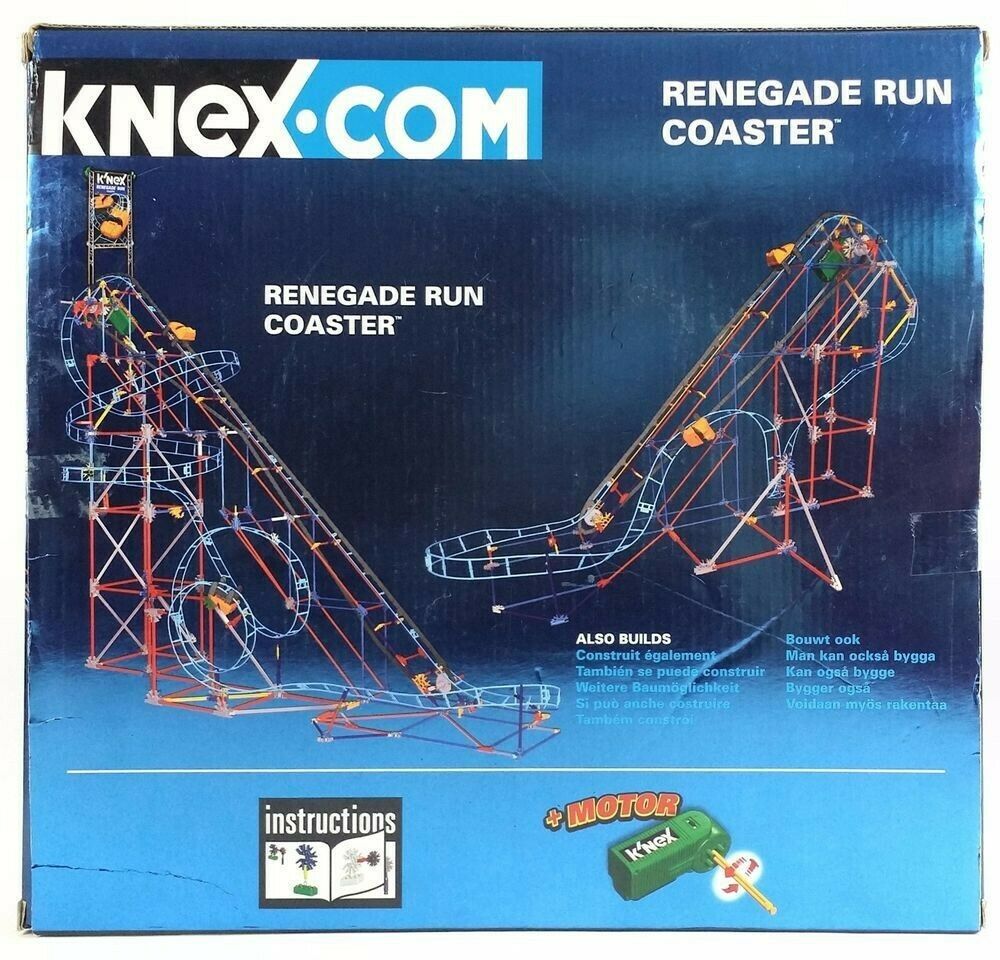 KNEX RENEGADE RUN Motorized Roller Coaster Complete W/ Motor & Instr ...